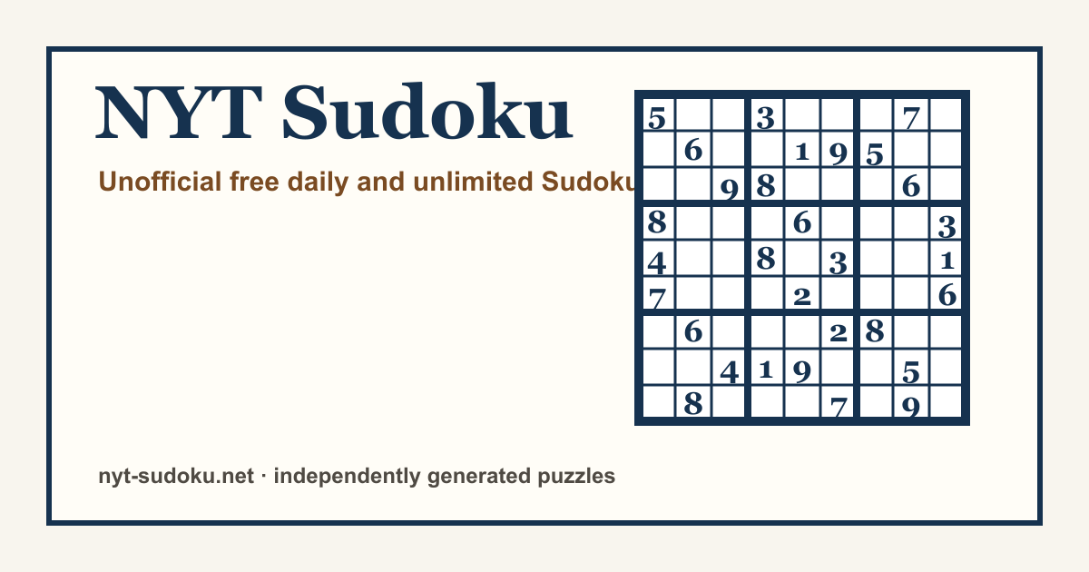 Daily NYT Sudoku Archive